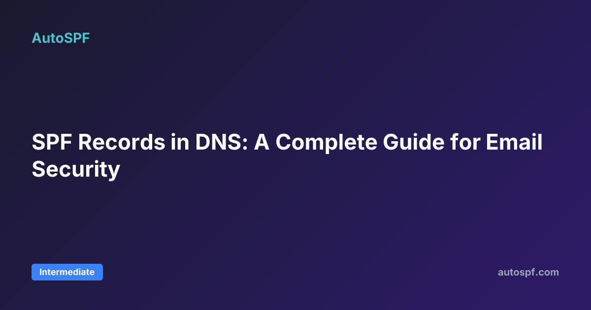 SPF Records in DNS: A Complete Guide for Email Security | AutoSPF